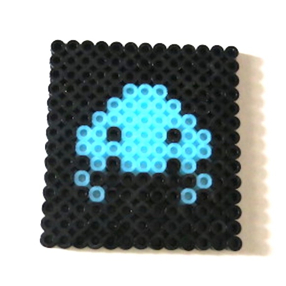 Perler Beads | Other | Perler Glow In The Dark Spacer Invaders Coasters ...